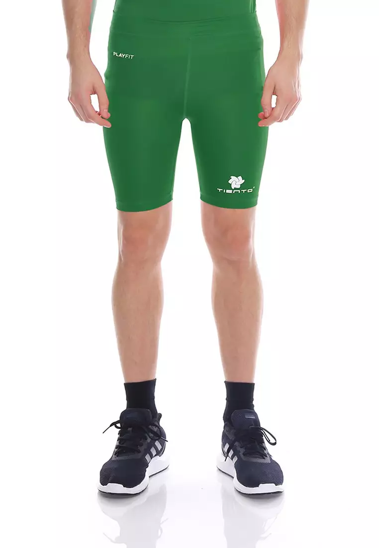 Jual Tiento Tiento Man Short Pants Green White Celana Legging Pria ...