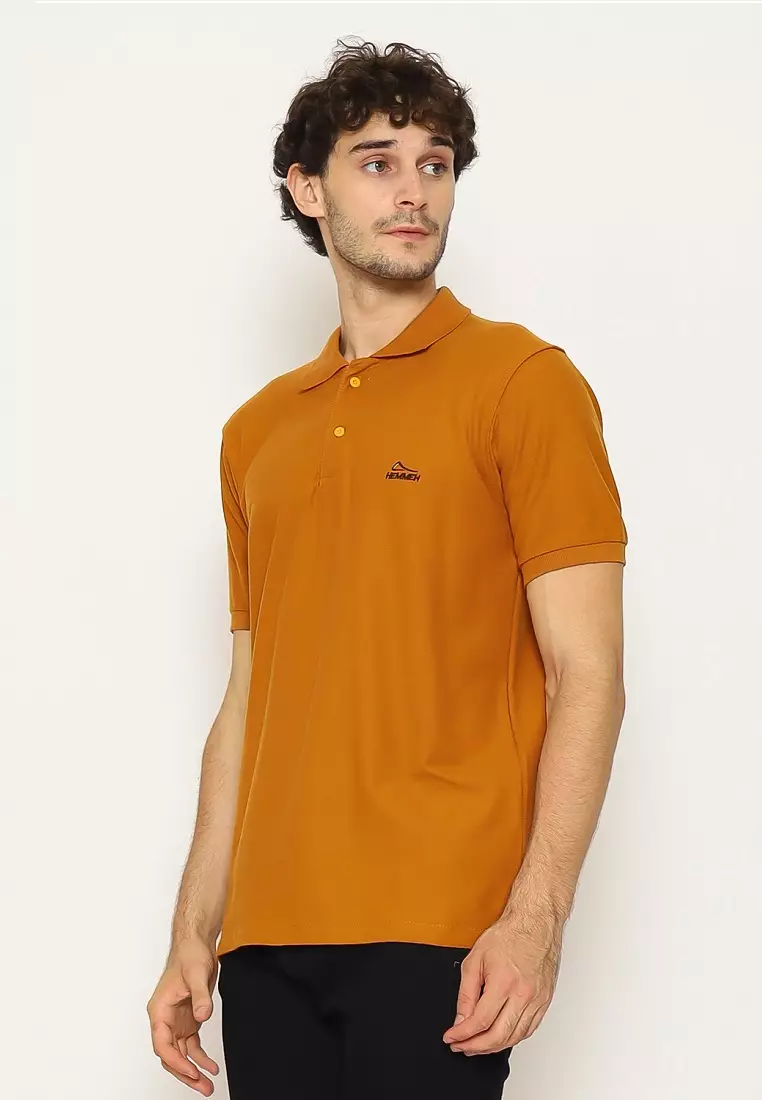 Jual HEMMEH HEMMEH PoLo Shirt Kaos Wangki Coklat Mustard Polos Original 2025 | ZALORA Indonesia
