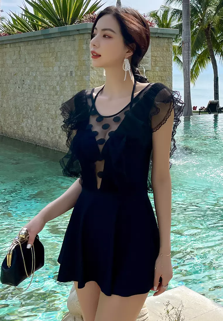 Buy Zitique Sexy Tulle Low One Piece Swimsuit 2024 Online Zalora