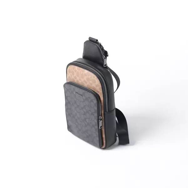 Jual COACH Tas COACH ETHAN MONOGRAM MULTI BROWN BLACK CROSS BODY BAG ...