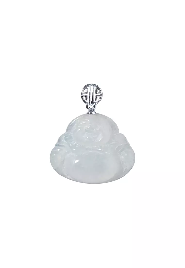 Buy TOMEI TOMEI Buddha Jade Pendant, White Gold 750 2025 Online ...