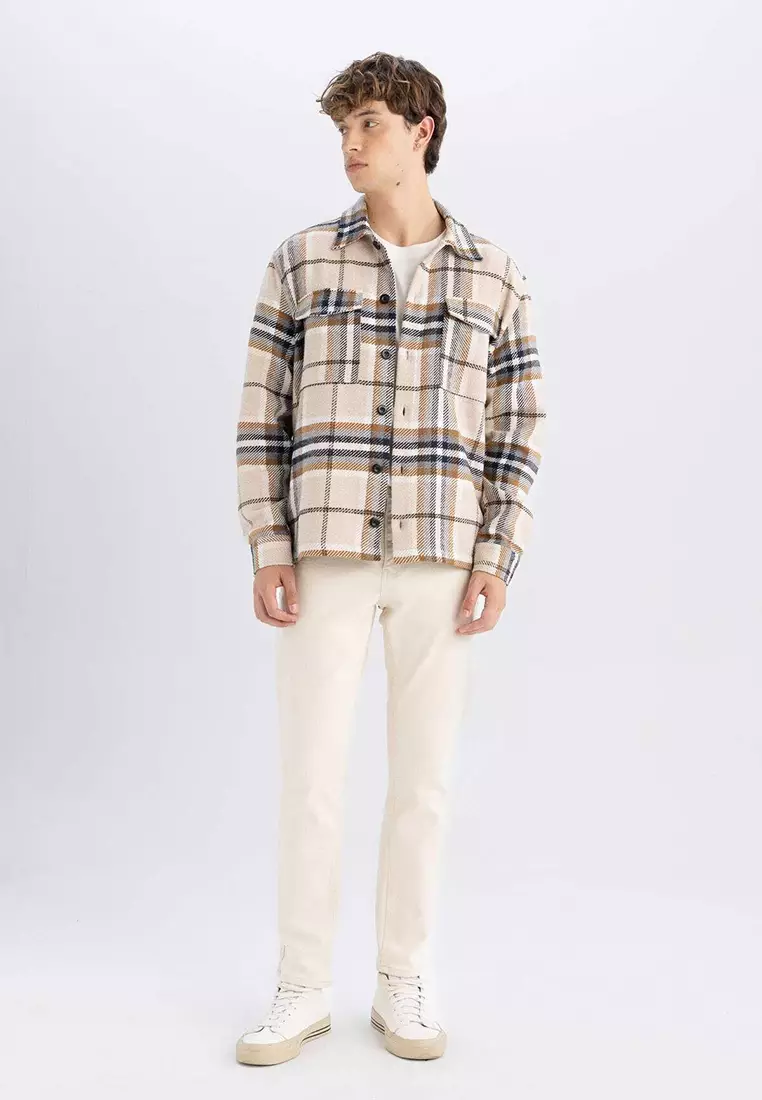 Buy DeFacto Checkered Overshirt 2025 Online | ZALORA