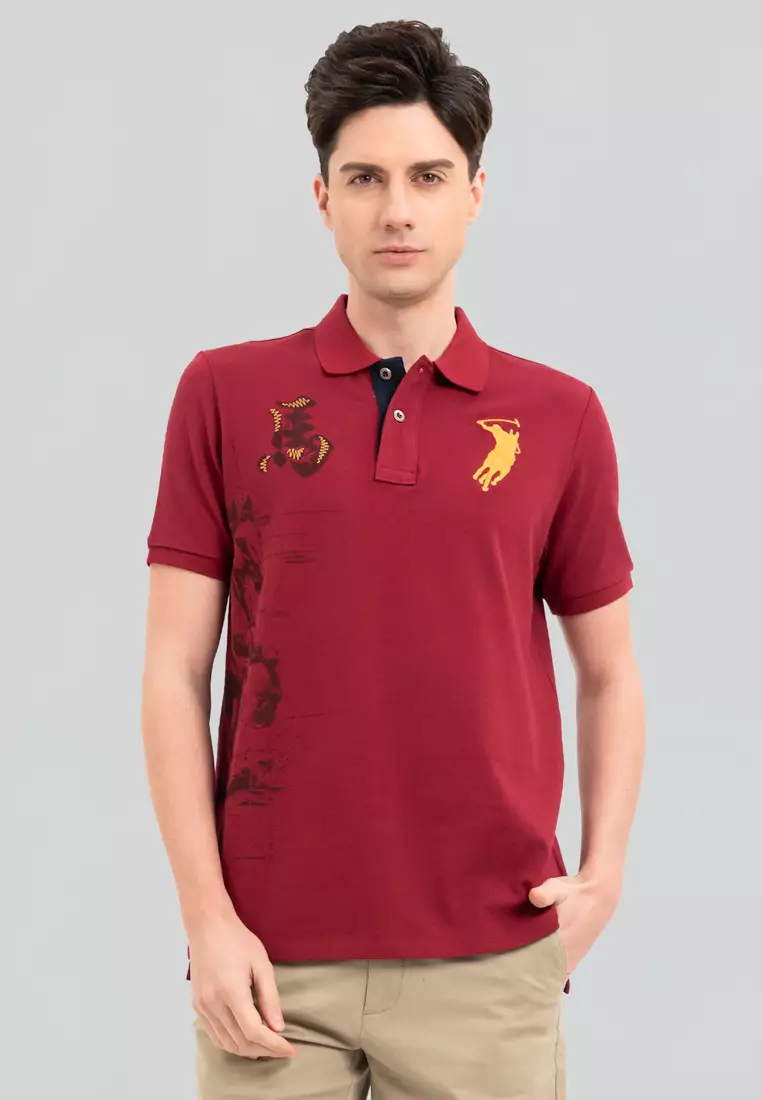 Buy POLO HAUS Polo Haus Men’s Regular Fit Horse Year Polo Tee MKCS1141 ...
