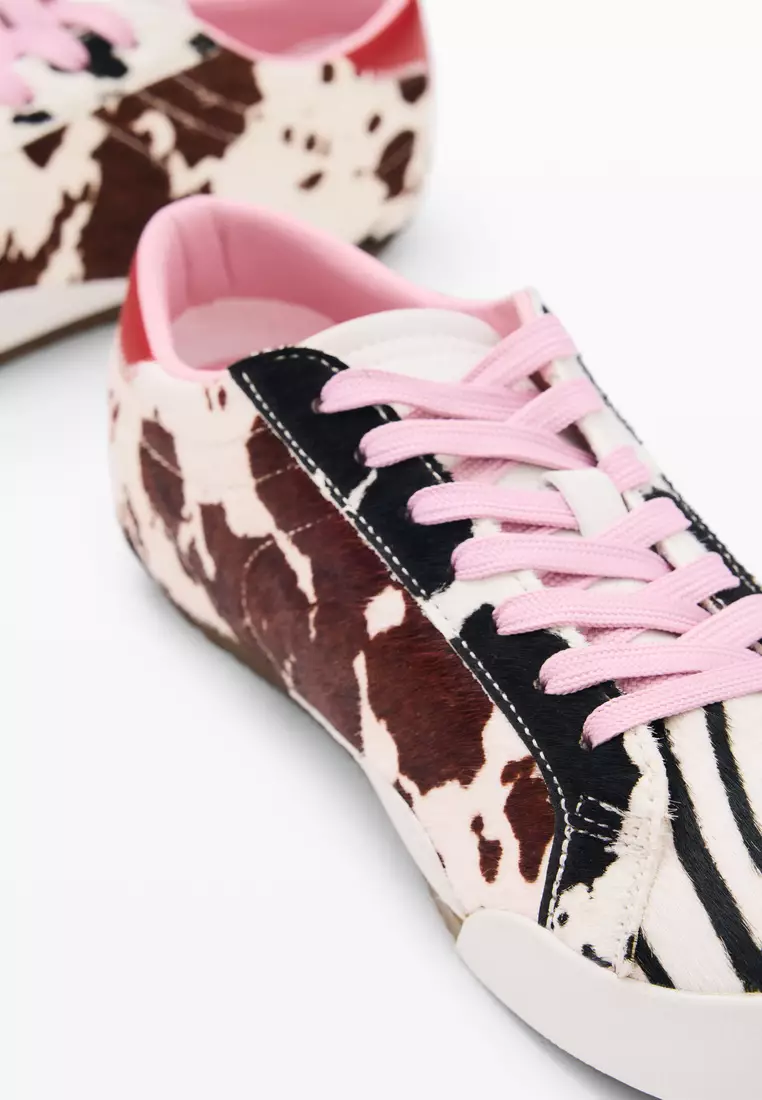 Jual Desigual Genuine Leather Animal Patch Print Sneakers Original 2026 ...