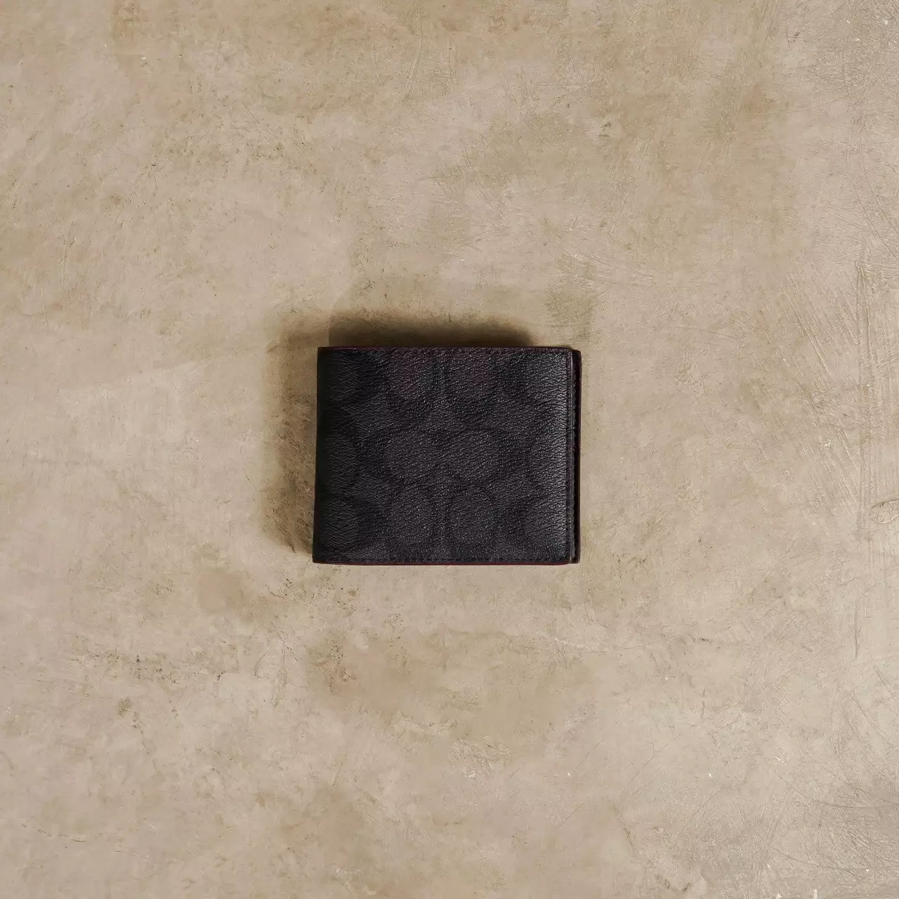 Jual Coach Dompet COACH CC MONOGRAM LINE RED BLACK WALLET WITH CARD 100 ...