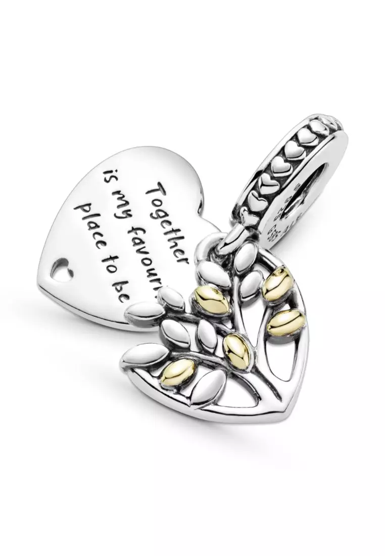 Buy PANDORA Pandora Two-Tone Family Tree Heart Dangle Charm Online ...