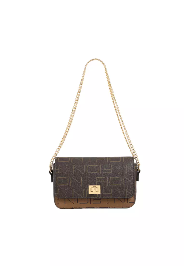 Buy FION FION Monogram PVC Leather Flap Bag Online | ZALORA Malaysia