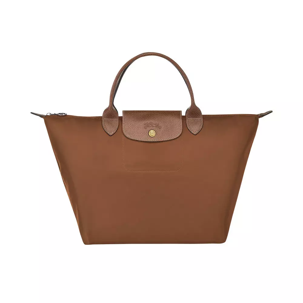 Jual LONGCHAMP Le Pliage Original Medium Top Handle Bag Cognac Original ...