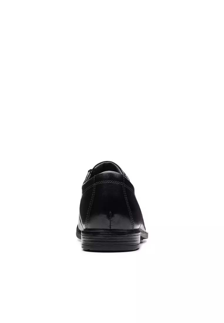 Buy Clarks Howard Cap Black Leather Mens Dress Shoes Online | ZALORA ...