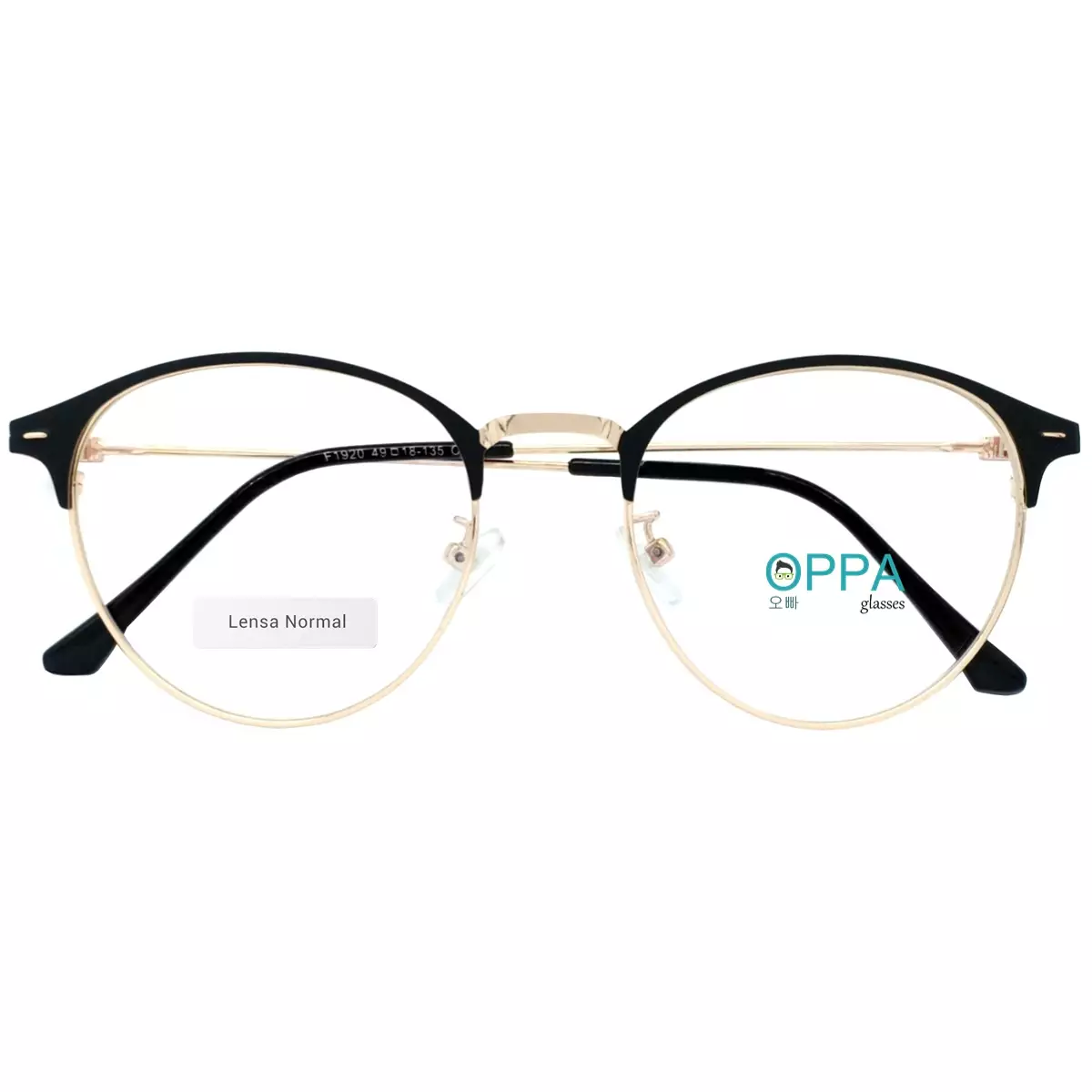 Jual Oppaglasses Frame Kacamata Korea Pria Wanita OPPA OP12 BLGD Hitam ...