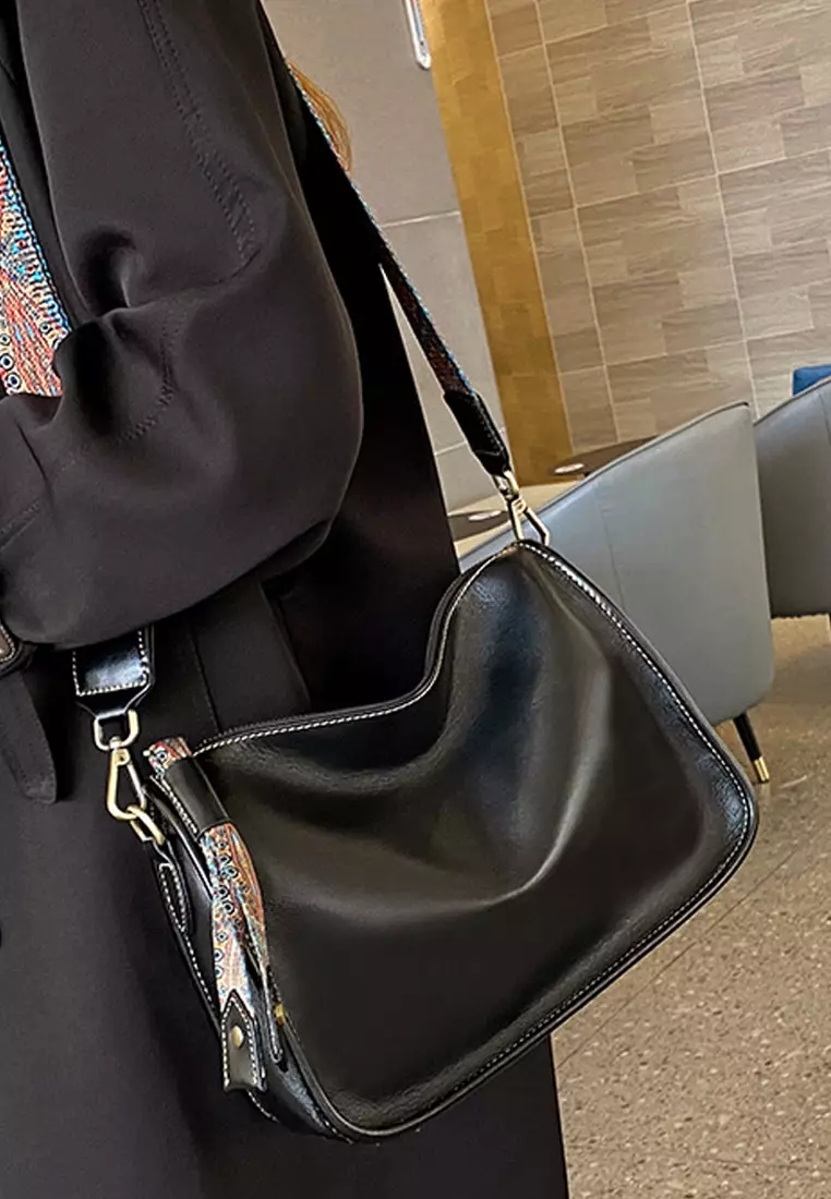 Buy XAFITI Head layer cowhide shoulder oblique backpack Online | ZALORA ...