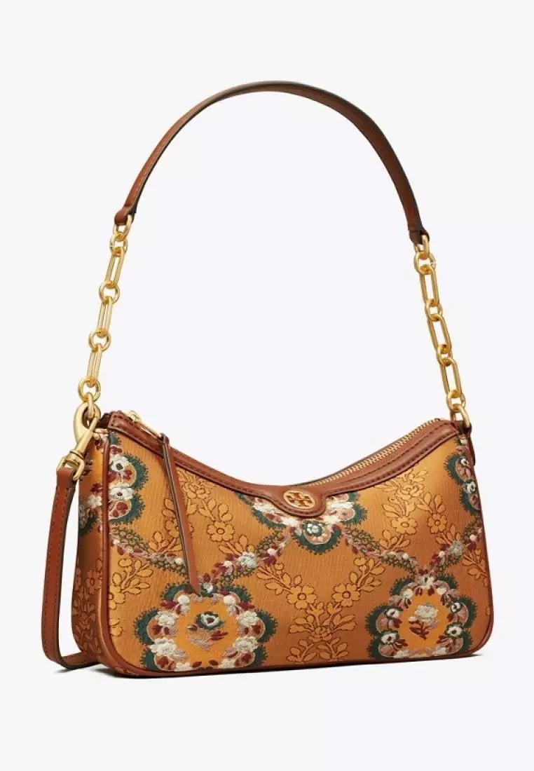 Jual Tory Burch Tory Burch T Monogram Brocade Studio Sunset Bonfire ...