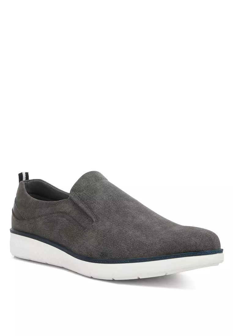 London Rag Men's Slip-On Casual Sneakers in Grey 2025 | Buy London Rag ...