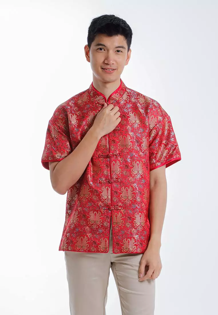 Buy Byford Byford Mens CNY Tang Fu Jacquard Short Sleeve - 3426905Z ...
