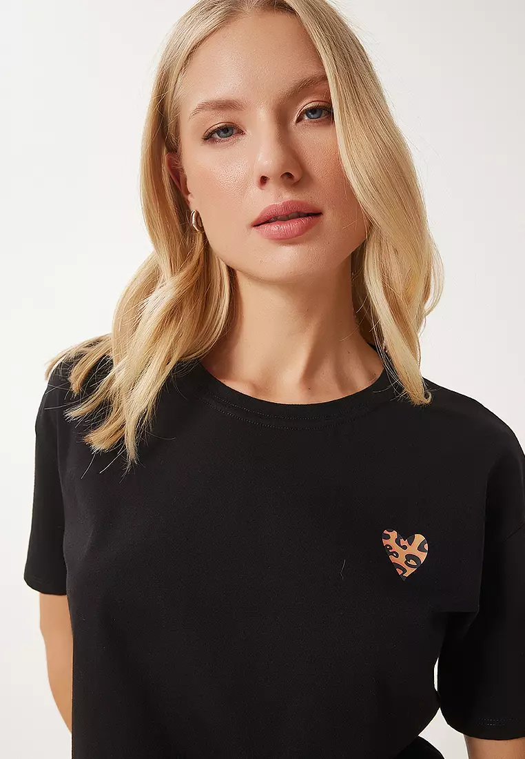 Buy Happiness Istanbul Cotton Heart T-Shirt 2026 Online | ZALORA ...