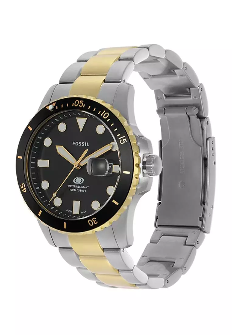 Buy Fossil Fossil Blue Dive Two Tone Stainless Steel Watch FS6031 2025 ...