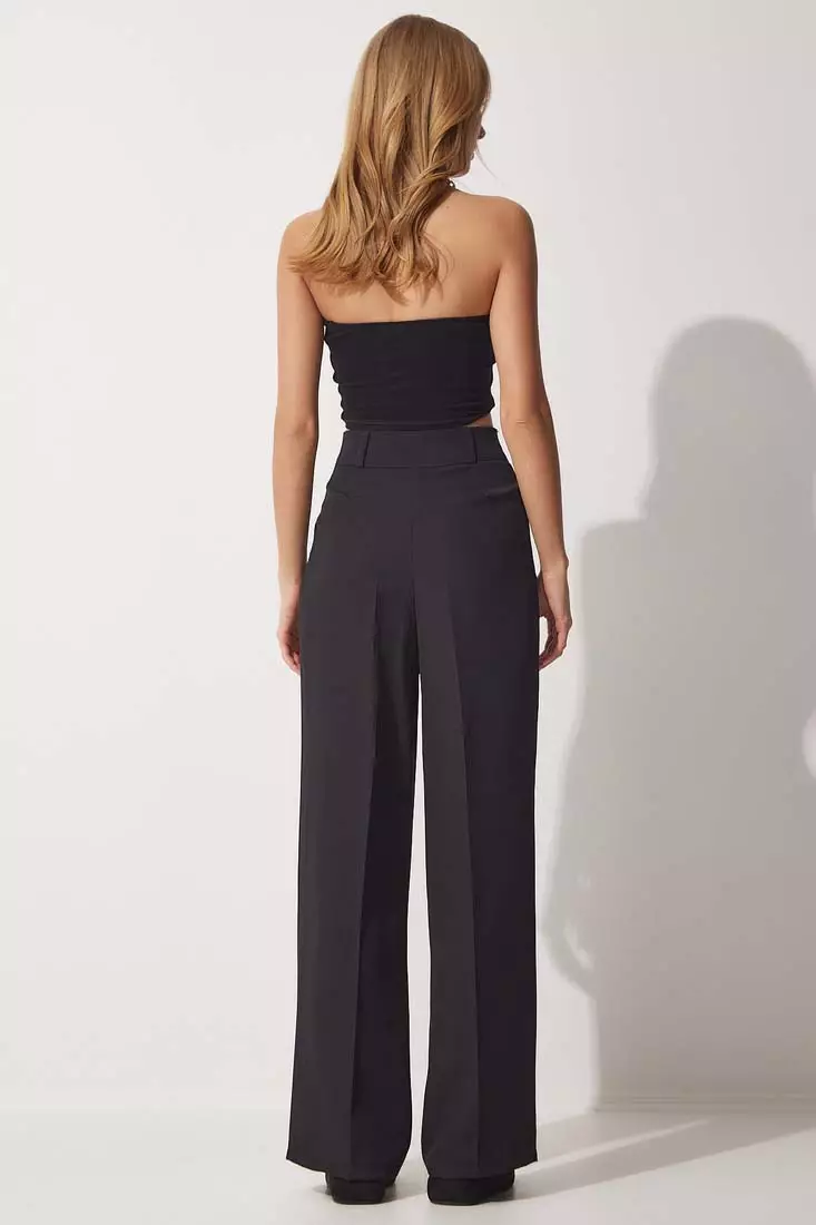 Buy Happiness Istanbul High Waist Wide Legs Trousers 2024 Online