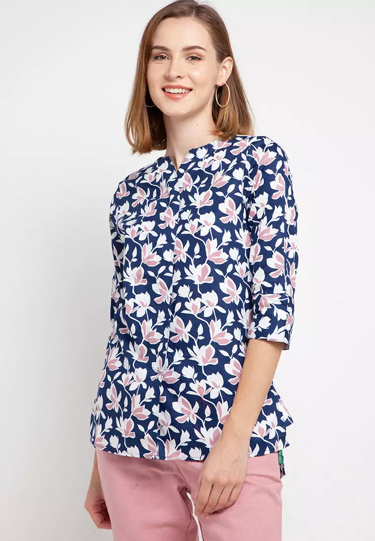 Jual Point One SHERINA Floral Blouse Original 2025 | ZALORA Indonesia