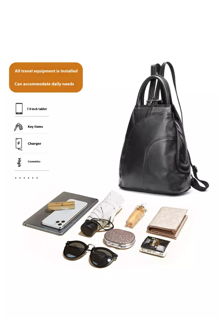 Buy Lara New Arrival First Layer Cowhide Multi-Function Women's Backpack Multiple Carrying ...