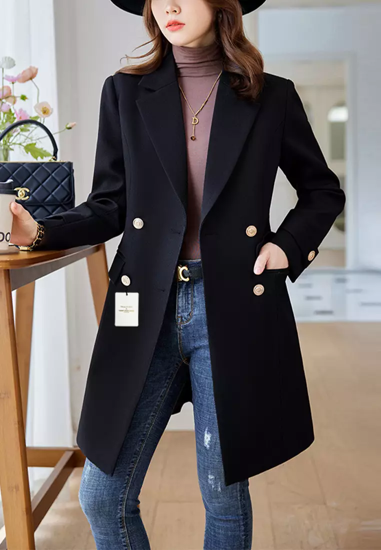 HAPPY FRIDAYS Double-Breasted Suit Coats YGH-EL8620Y 2025 | Buy HAPPY FRIDAYS Online | ZALORA ...