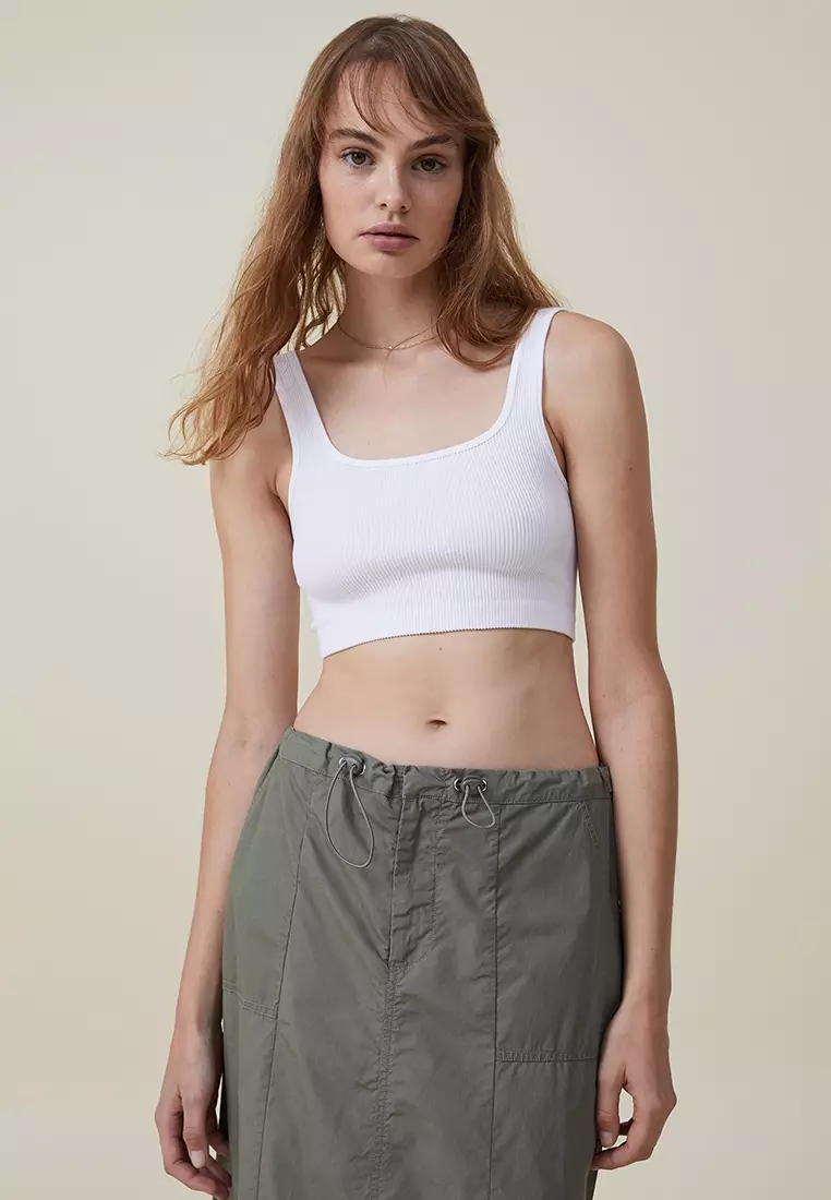 Buy Cotton On Seamless Abbie Micro Crop Tank 2024 Online | ZALORA ...
