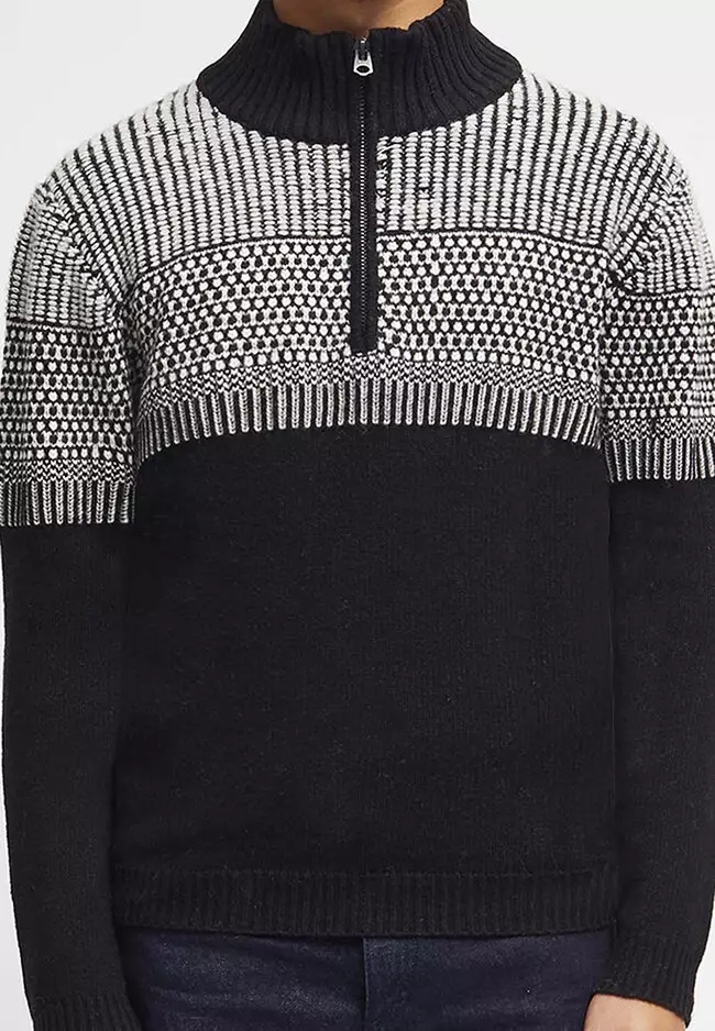 French Connection Graphic Jacquard Half Zip Jumper 2025 | Buy French ...