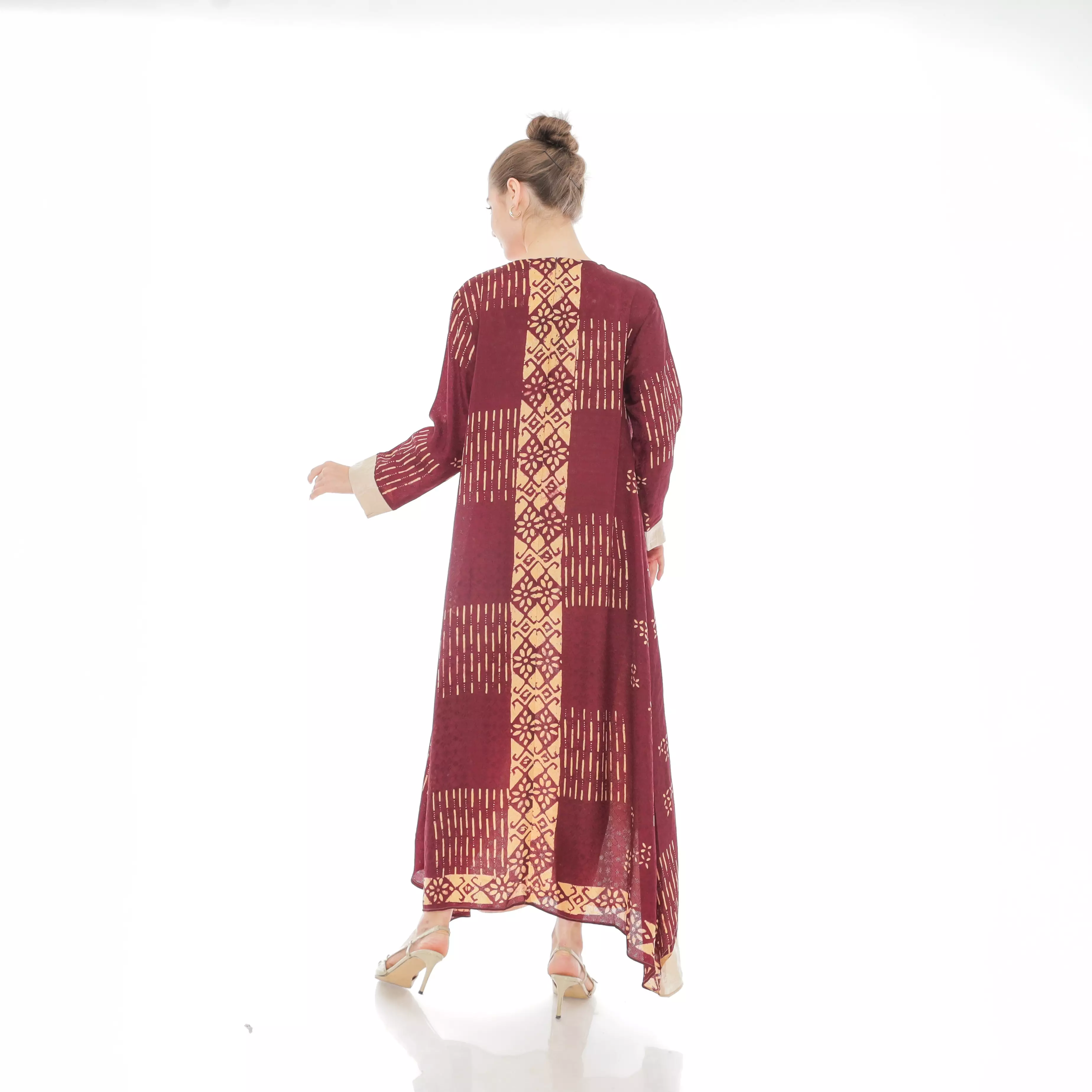 Jual RINJANIE BATIK Rinjanie Batik - Gamis Ramadhani - Maroon Series ...