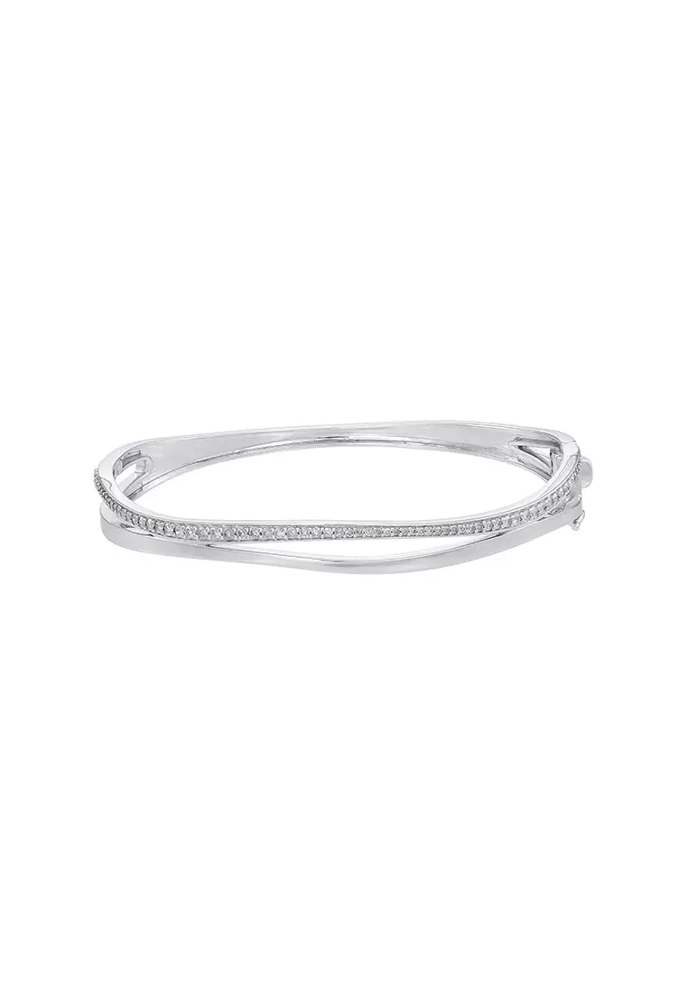 Buy HABIB HABIB Diamond Bangle in 375/9K White Gold 682310325 Online ...