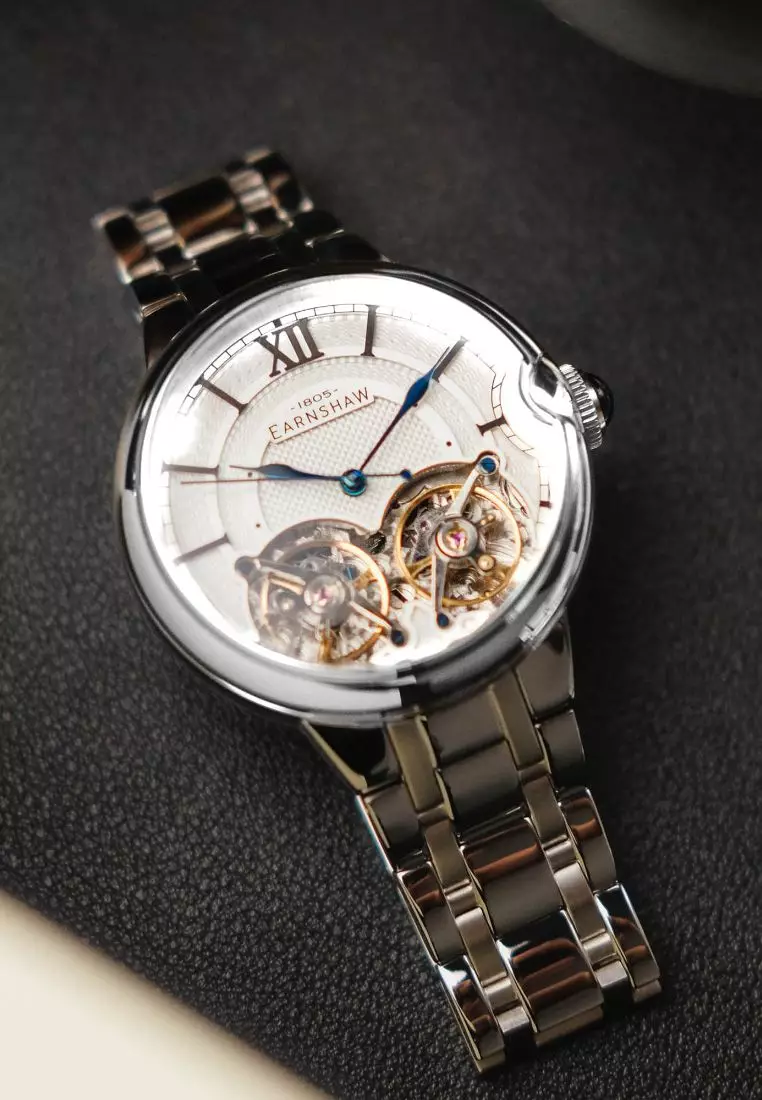 Buy Thomas Earnshaw Thomas Earnshaw Men's 42mm Barallier Dual Open ...