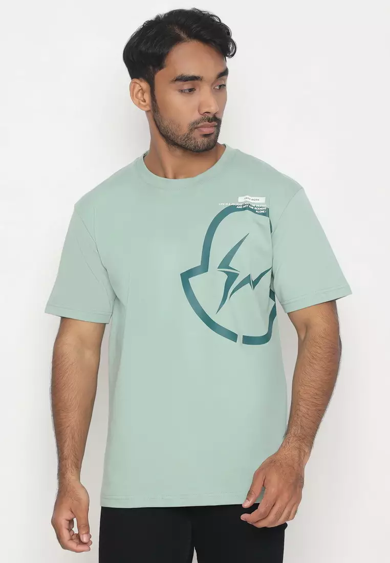 Jual NX NX T-Shirt Cotton Combed Tebal Pria 207370071 Original 2026 ...