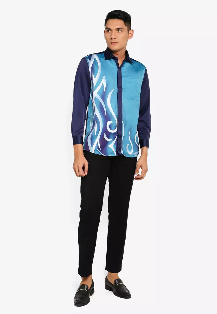 Buy Gene Martino Long Sleeve Batik 2025 Online | ZALORA Philippines