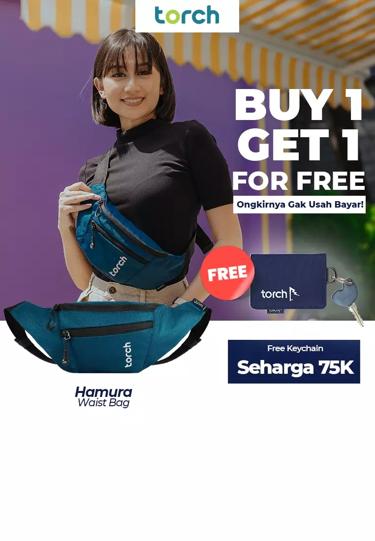 Jual TORCH.ID Torch Hamura Blue Waist Bag + Free Gift Snell Navy ...