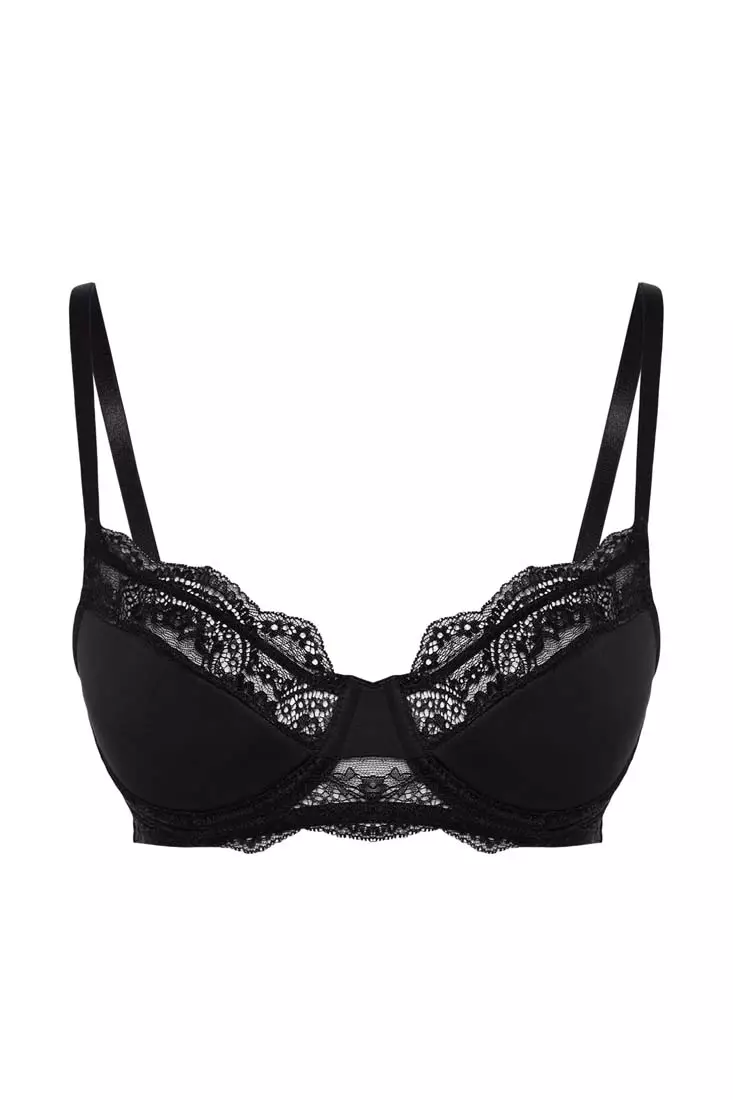 Buy Trendyol Lace Panel Bra 2025 Online | ZALORA