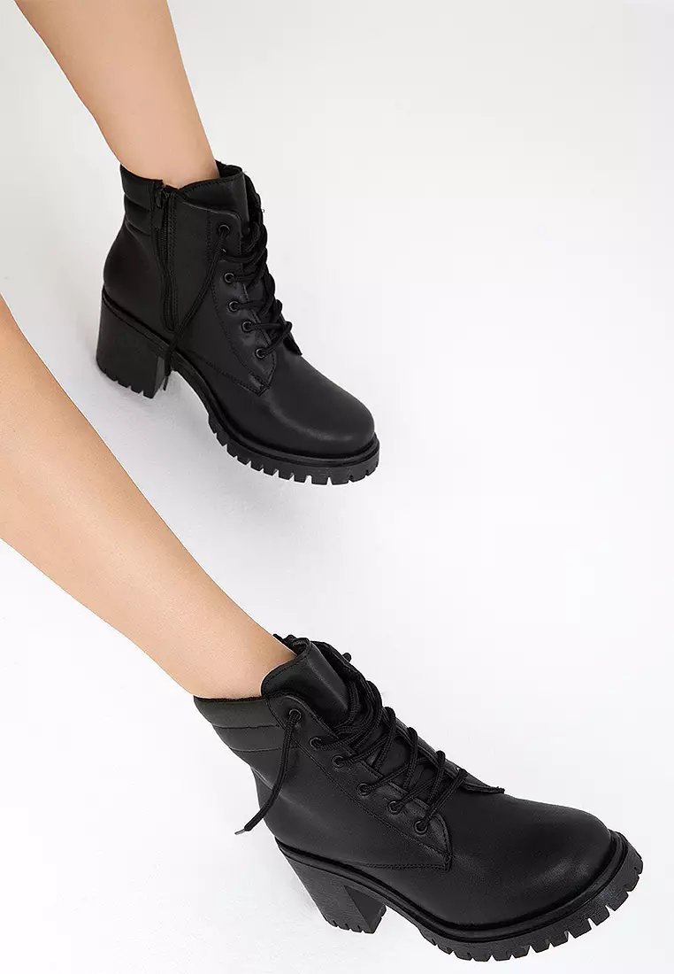 Jual Soho Heeled Combat Boots Original 2025 | ZALORA Indonesia