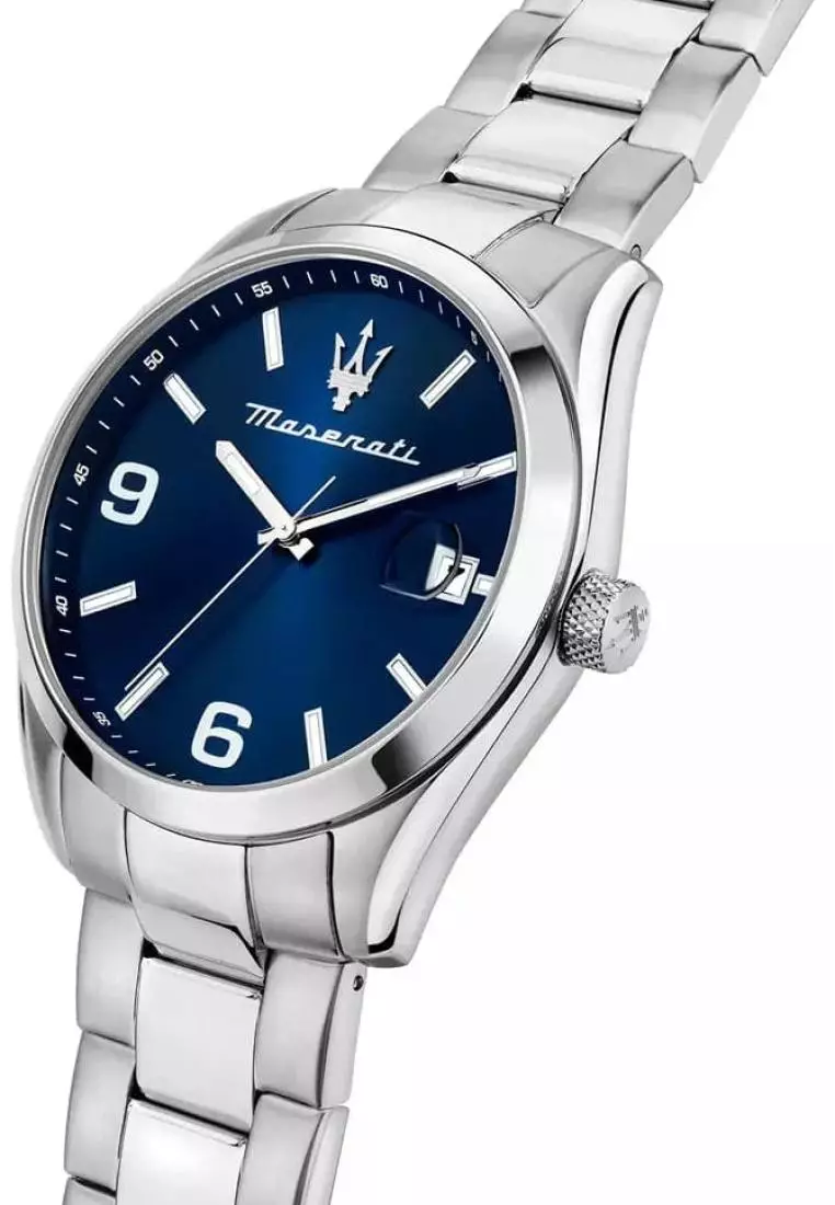 Buy Maserati Maserati Attrazione Blue Dial Silver Stainless Steel Strap ...