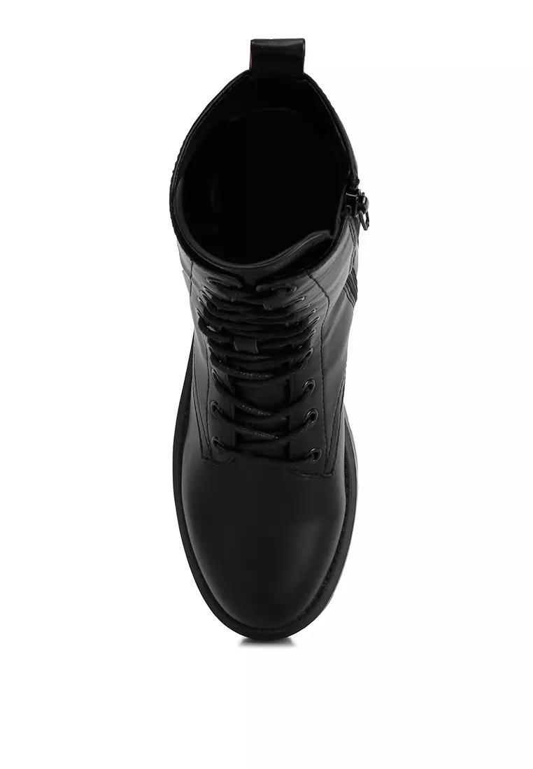 Buy London Rag Ankle Length Combat Boots in Black 2025 Online | ZALORA ...