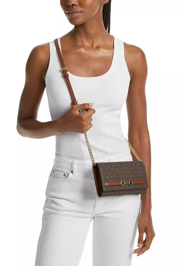 Buy MICHAEL KORS Carson Large Signature Logo Convertible Crossbody Bag ...