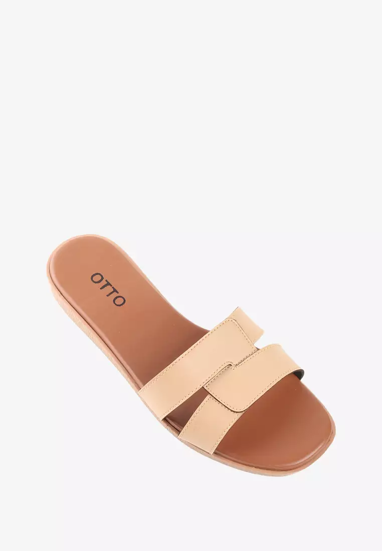 Buy Otto Audrey Woman Flat Slide Sandals Beige 2025 Online | ZALORA ...