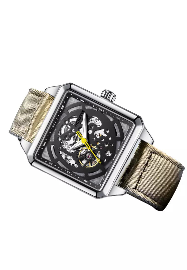 Buy OPCHIC Light Luxury Square Hollow Mechanical Watch 2025 Online ...