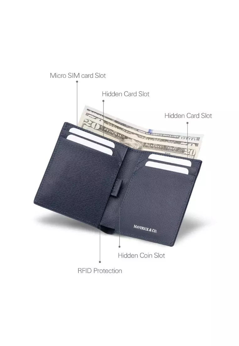 Jual Maverick & Co. Maverick & Co. Cosmopolitan Pocket Leather Wallet ...