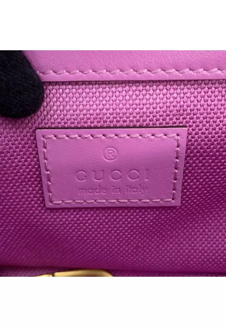 Buy GUCCI Pre-Loved Gucci Super Mini Gg Marmont Matelasse Canvas Flap ...