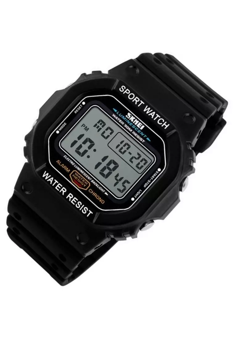 Jual Skmei Jam Tangan Digital Pria Sporty Stopwatch Waterproof Silicon ...