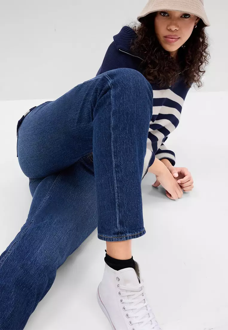 Buy GAP High Rise Cheeky Straight Jeans 2025 Online | ZALORA Philippines