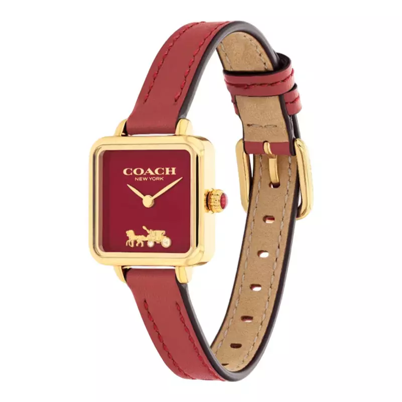 Jual Coach Jam Tangan Wanita Coach Cass 14504226 Ladies Square Red Dial ...