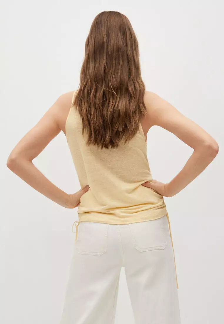 Buy Mango Flecked Linen Top 2025 Online | ZALORA Philippines