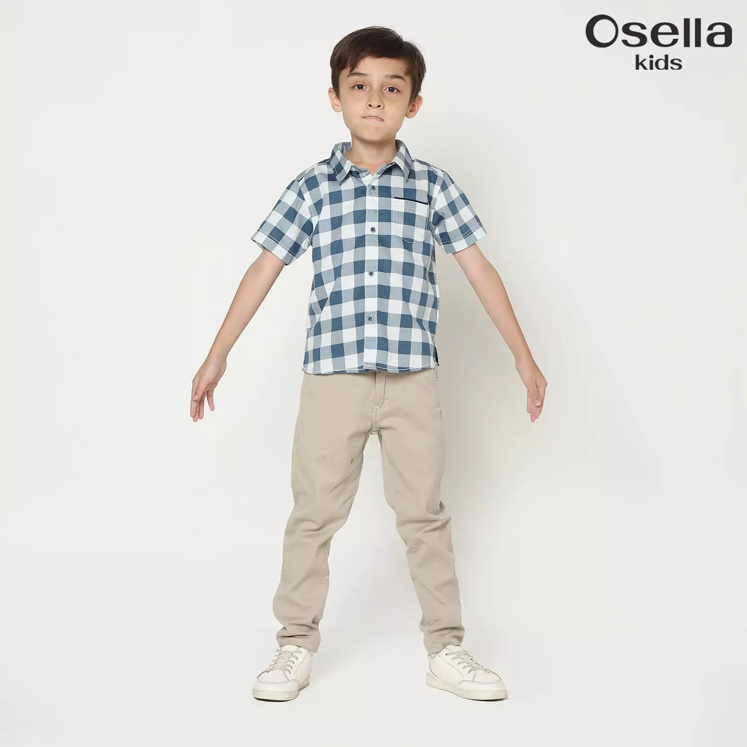 Jual Osella Kids Osella Garner Flannel Checkered Shirt 2233500236 ...