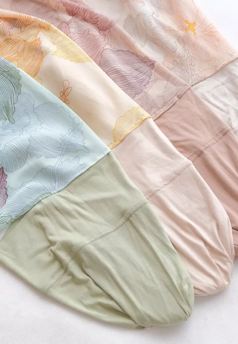 Jual COTTON BEE Cotton Bee - Hafiza Instan Motif | Hijab Segitiga Inner ...