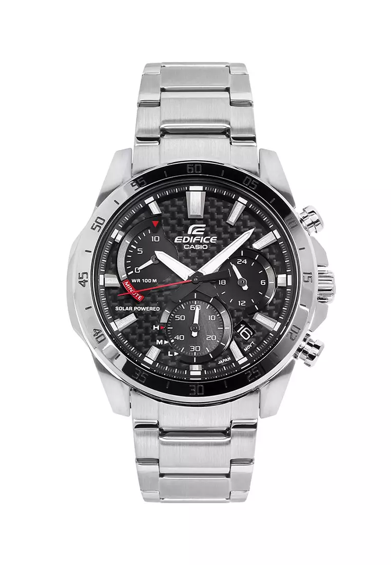 Jual Casio Casio EDIFICE Jam Tangan Pria - Silver Black - Stainless ...