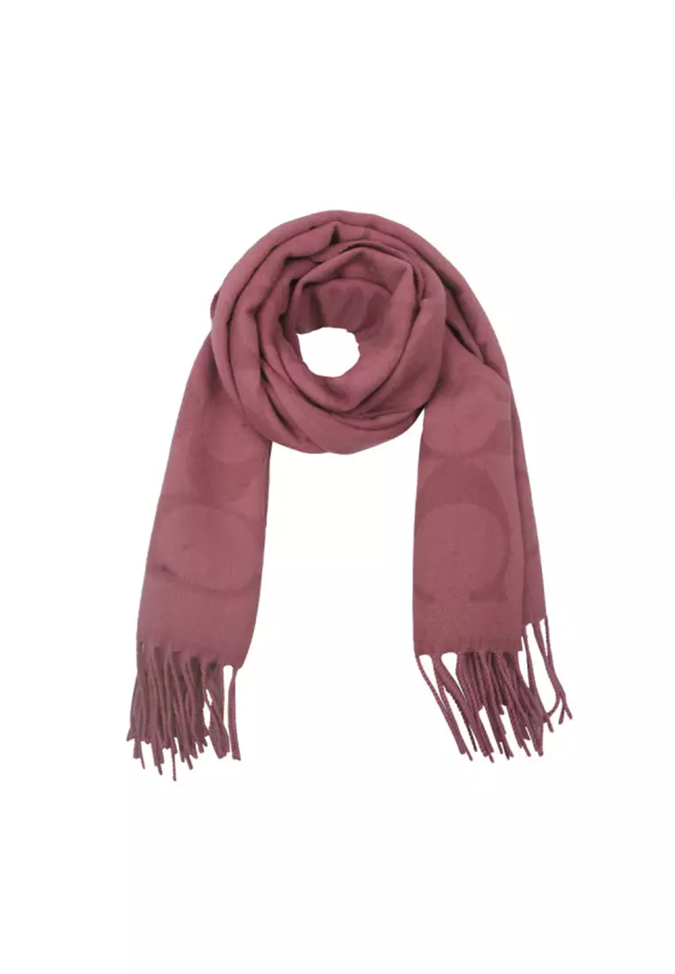 Buy Coach Scarf silk scarf for women CU807OUS 2024 Online | ZALORA ...