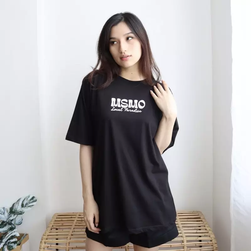 Jual MSMO MSMO Tshirt Oversized Unisex Original - Local Paradise - Black Original 2025 | ZALORA ...